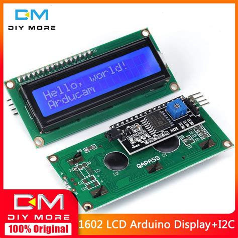 Asli Diymore LCD1602 Tampilan IIC I2C TWI SPI Serial Antarmuka 1602 16X2 Karakter LCD Lampu