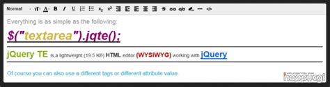 jquery te happycgi