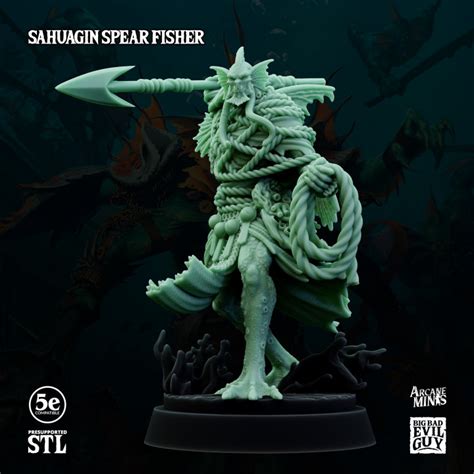 3d Printable Sahuagin Swarm Minions By Big Bad Evil Guy