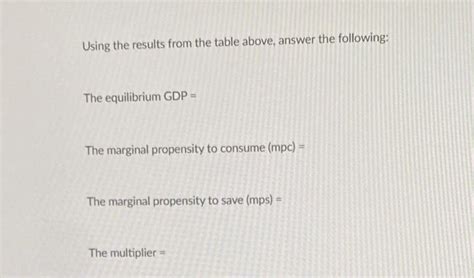 solved 1 fill in the following table below data in 5