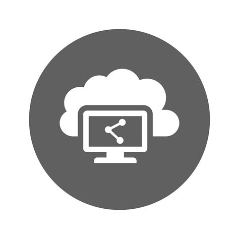 Premium Vector Cloud Computing Sharing Icon Design