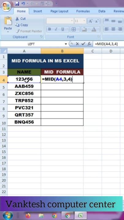 Excel Functions And Tricks Vanktesh Computer Center Shorts Youtube