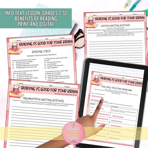 Reading Is Good For Your Brain Reading Comprehension Passage Ela Lesson