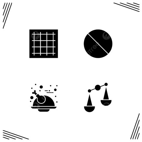 주제별 벡터 솔리드 글리프 및 그리드의 편집 가능한 기호 그리드 벡터 금지 Png 일러스트 및 벡터 에 대한 무료