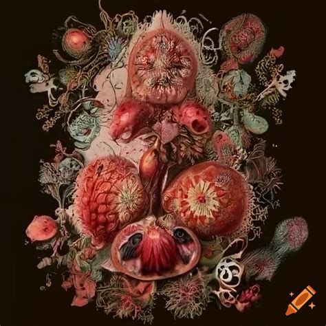 Panoramic Ultra High Resolution Artwork Of Vibrant Pomegranates And