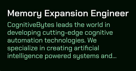 Memory Expansion Engineer