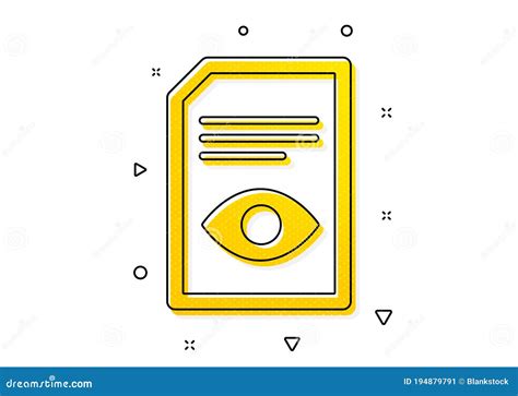 View Document Line Icon Open File Sign Vector 185942317