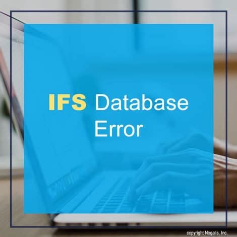 IFS Database Error