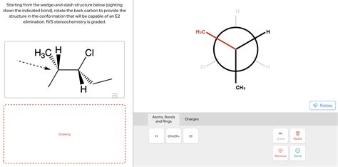 Solved starting from the wedge-and-dash structure below | Chegg.com