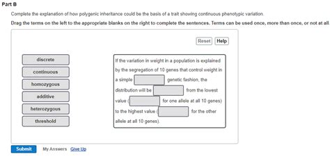 solved complete the explanation of how polygenic inheritance