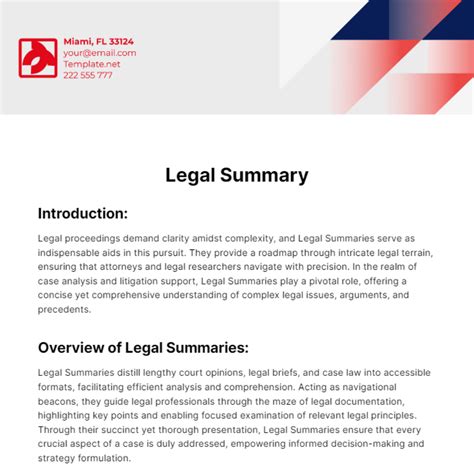 Use Case Summary Template Edit Online And Download Example