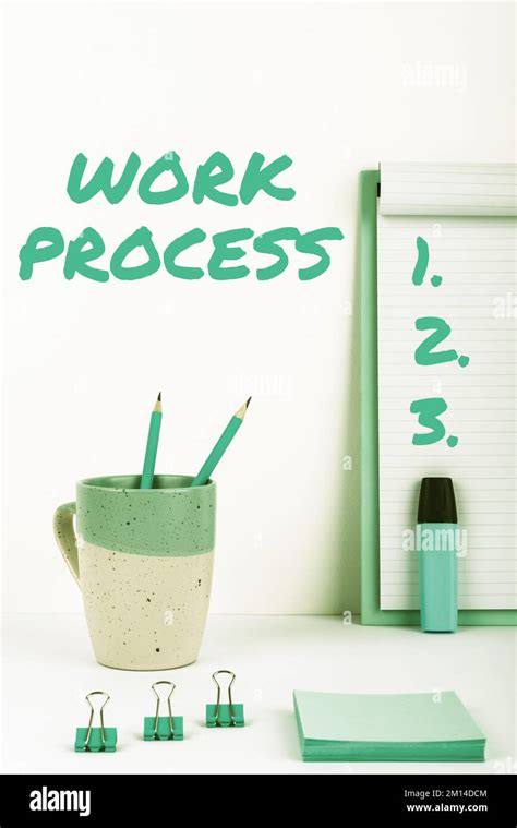 Conceptual Display Work Process Business Approach Standard Procedures How To Handle A