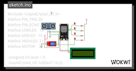 Water Level Controller Using Ultrasonic Sensor With Esp32 Connected To