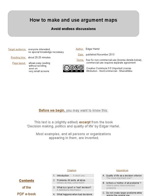 How To Make And Use Argument Maps Pdf Argument Reality