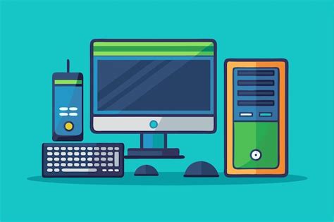 A Colorful Desktop Computer Setup Showcasing A Monitor Keyboard And Cpu In A Creative Workspace