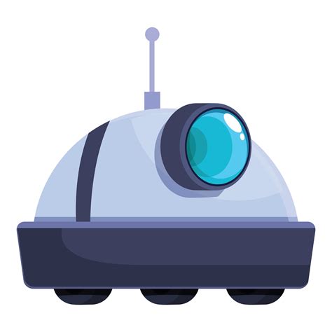 space exploration robot exploring new planet with antenna ufo