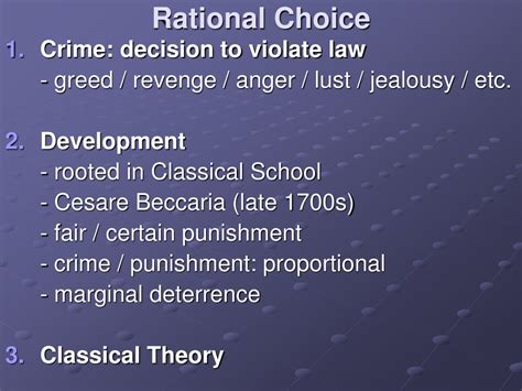 Ppt Rational Choice Theory In Crime Prevention Powerpoint