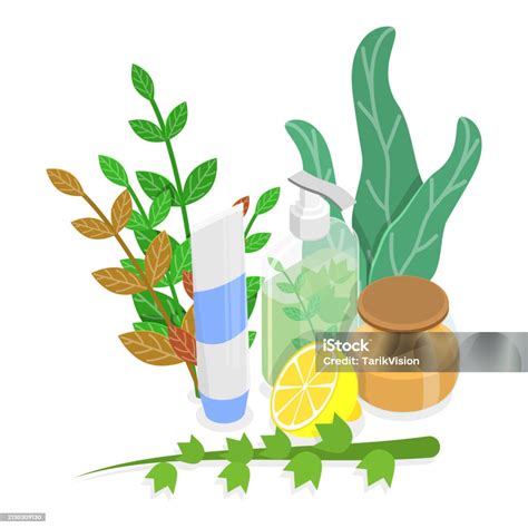 3d 등각 투영 평면 벡터 일러스트 의 비건 화장품 항목 2 가방에 대한 스톡 벡터 아트 및 기타 이미지 가방 깨끗한 등측투영법 Istock