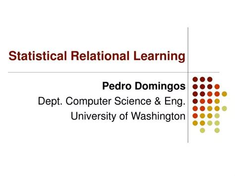 Ppt Statistical Relational Learning Powerpoint Presentation Free