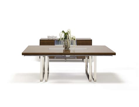 Sharelle Furnishings Galway Extendable Dining Table Walnut Chrome