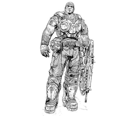 Gears Of War Coloring Pages Carmine