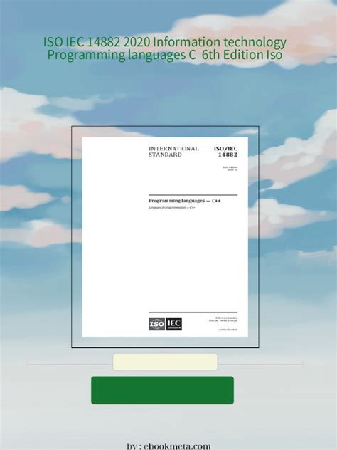 iso iec 14882 2020 information technology programming languages c 6th