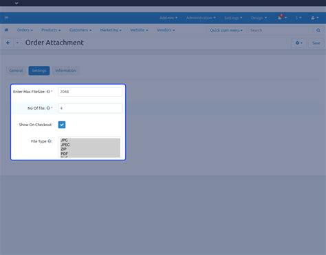 Order Attachment For Cs Cart Upload File Extension
