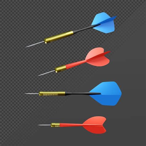 Premium Psd 3d Rendering Dart Arrow From Perspective And Side View