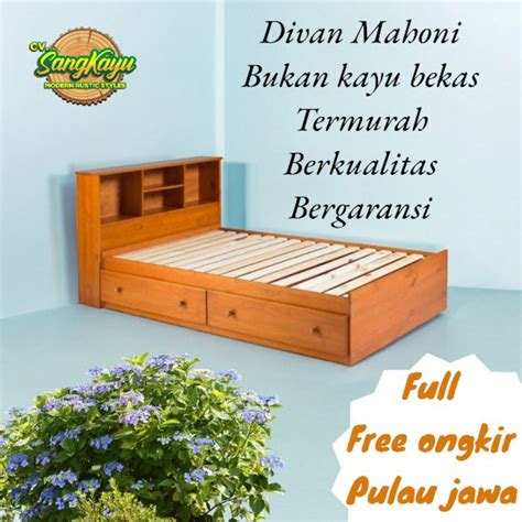 Jual Free Ongkir Divan X Cm Divan Kayu Mahoni Divan Kayu