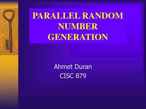 Ppt Parallel Random Number Generation Powerpoint Presentation Free
