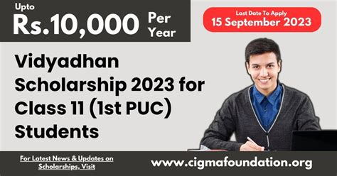 Vidyadhan Scholarship 2023 Cigma Foundation