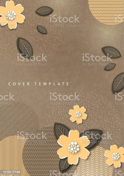 추상적 인 배경 원 선 점 종이 꽃과 잎에서 잘라 배너 포스터 카드 표지 초대장 브로셔를위한 트렌디 한 그래픽 디자인 가리기에