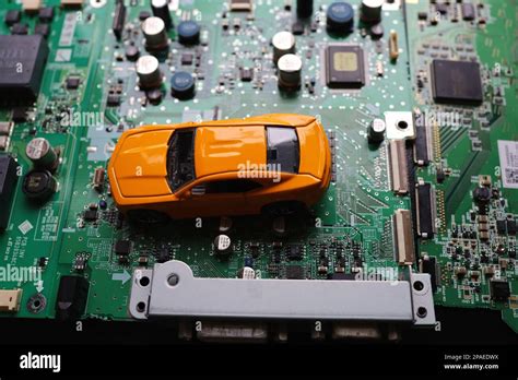 An Image Photo Of The Semiconductor Shortage And The Car Industry Stock