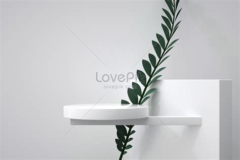 미니멀한 흰색 진열대 배경 사진 및 창의적인 일러스트 무료 다운로드 Lovepik