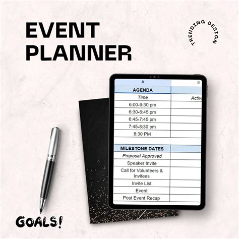 Event Planning Google Sheets Spreadsheet Party Planner Template For Event Coordinators And