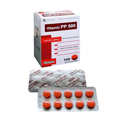 Vitamin Pp 500mg Vacopharm Hộp 10 Vỉ X 10 Viên Bổ Sung Vitamin Pp