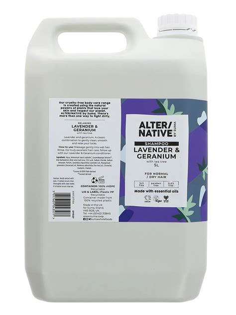 Lavender And Geranium Shampoo 5l Alter Native Healthy Supplies