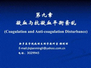 凝血与抗凝血机制ppt课件ppt 搜必应