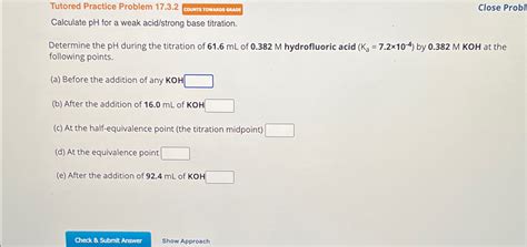 Solved Tutored Practice Problem 17 3 2close Problcalculate
