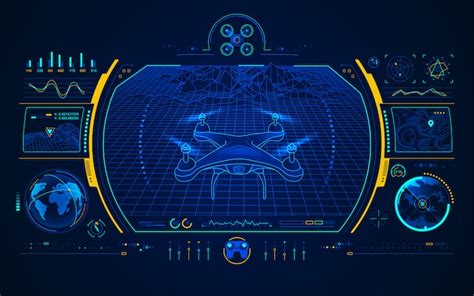 Premium Vector Drone Control Interface