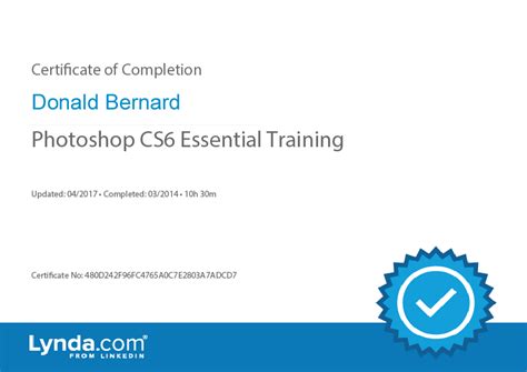 Photoshopcs6essentialtrainingcertificateofcompletion Virtual Vidiot
