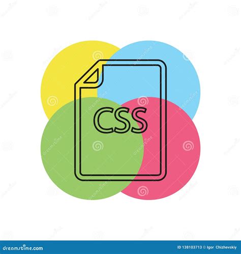 Download Css Document Icon Vector File Format Stock Illustration