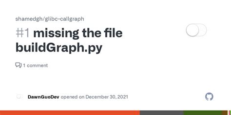 Missing The File Buildgraphpy · Issue 1 · Shamedghglibc Callgraph