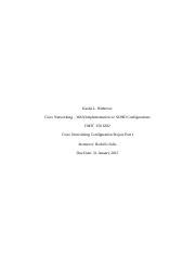 CMIT 350 Project Part 1 Kesha L Witherow Cisco Networking WAN