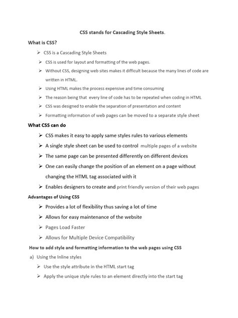 Css Tutorial Pdf Html Html Element