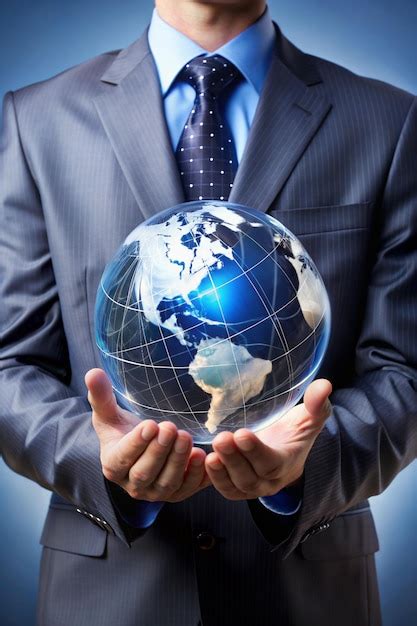 Premium Photo Crm Customer Network Relationship Management Concept Businessman Hold Of Global