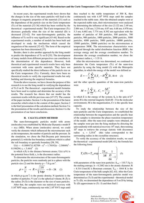 solution influence of the particle size on the microstructure and the