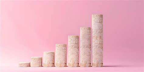 Visual Comparison Of Sales Growth Using 3d Bar Graphs With Clay Texture