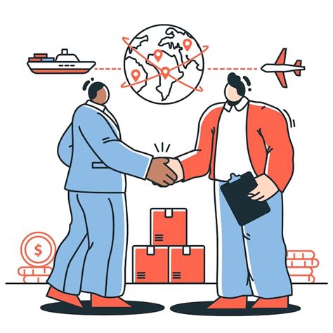 Ilustración Del Concepto De Comercio Internacional Vector Gratis