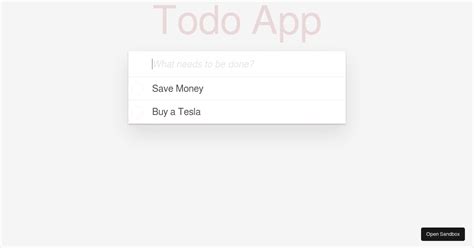 Todo App Dom Select Elements Codesandbox